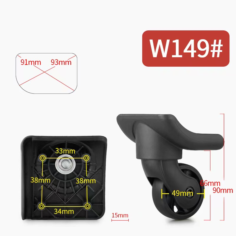 W149 universal wheel travel luggage suitcase replacement trolley case ...