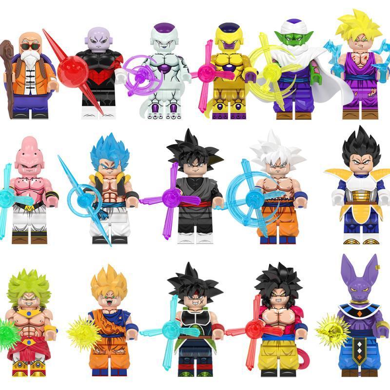 Anime Block Toys Figure Son Goku Vegeta Piccolo Burdock Building Block ...