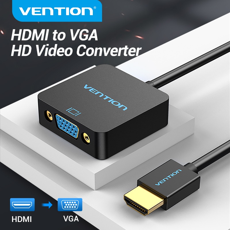 Vention HDMI to VGA Adapter With 3.5mm Audio Gold-Plated HDMI to VGA ...