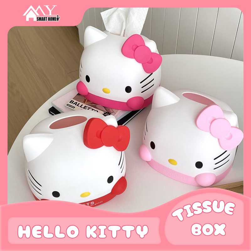 Hello Kitty Tissue Box Cute Tissue Holder Paper Holder Pink Tissue Box ...