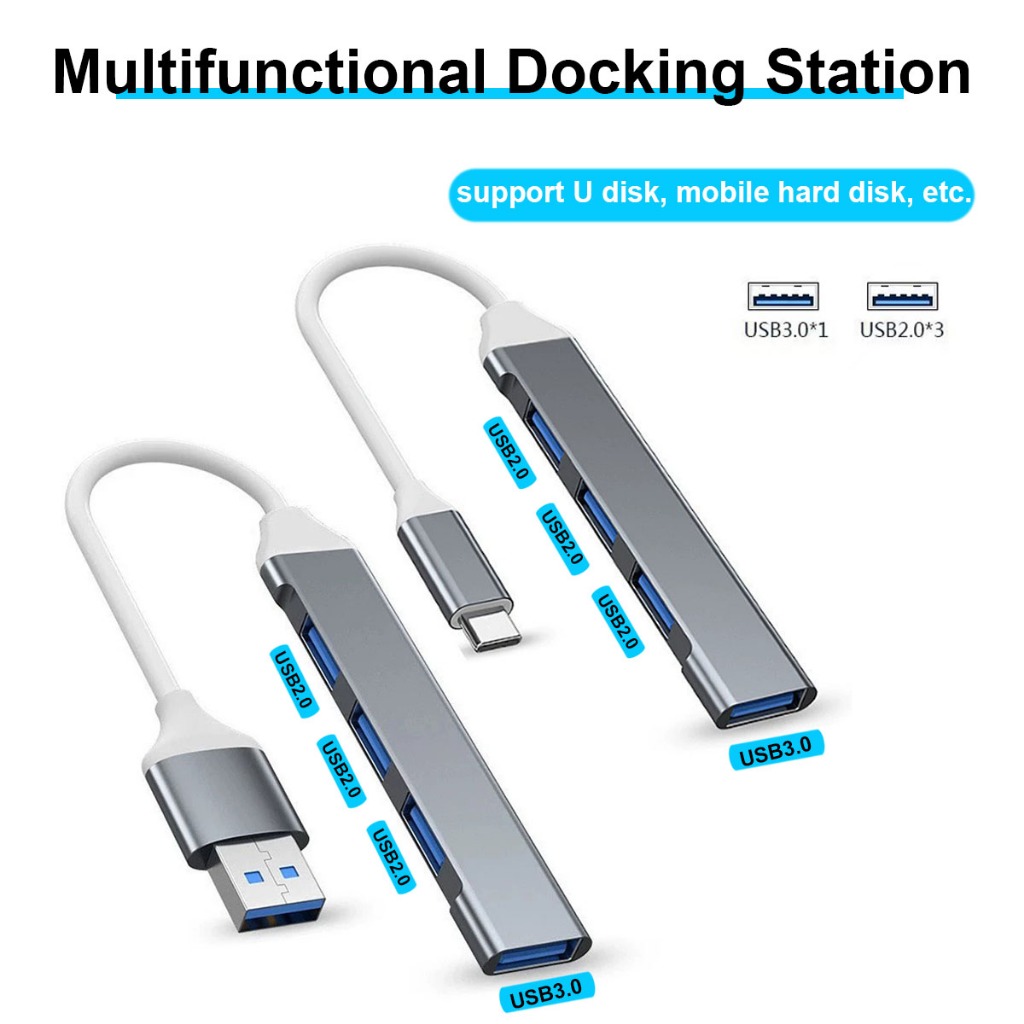USB Type C 4-in-1 High-Speed Hub PC Computer Converter Adapter ...