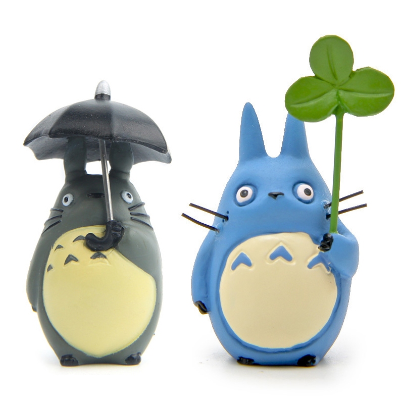 5cm Miyazaki Hayao Anime My Neighbor Totoro Figure Totoro Open Umbrella ...
