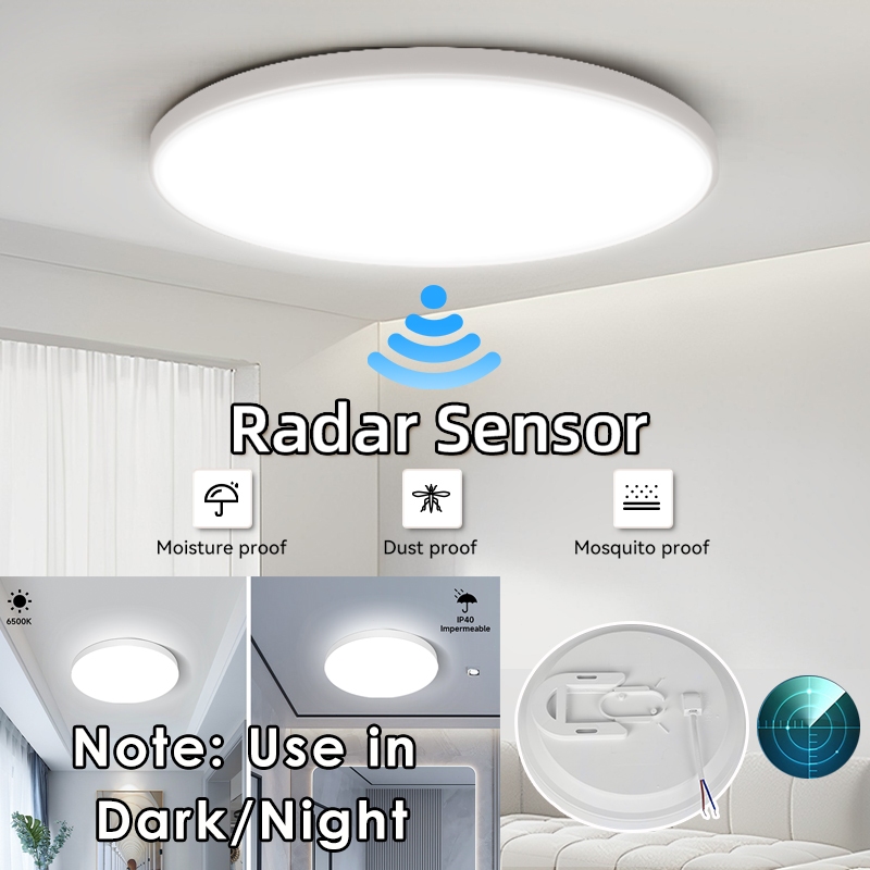 Radar Sensor Ceiling Light Damp proof Panel Lights 20W 30W Modern ...