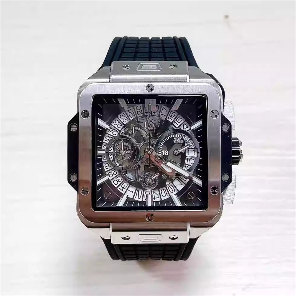 New Design Watch Square Hollow Watch Movement 43mm 316L Steel Case ...