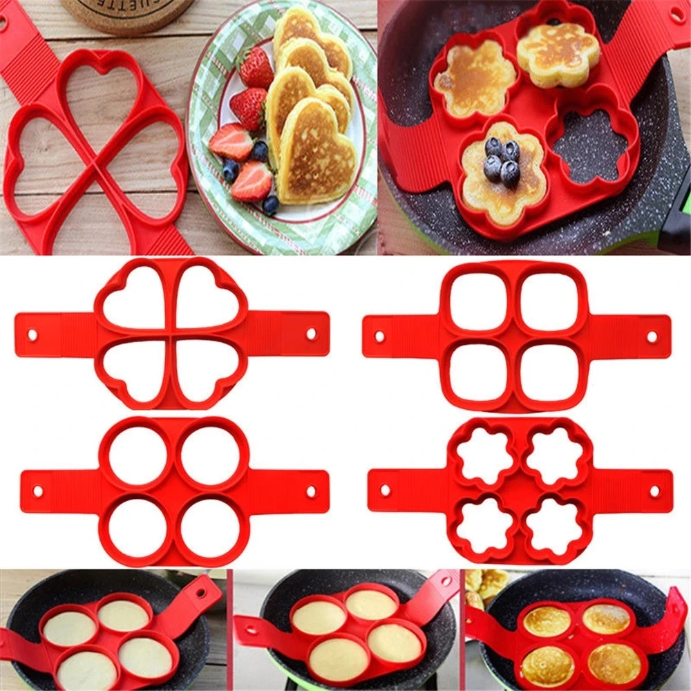 Silicone Pancake Mold Reusable Flip and Cook Silicone Pancake Maker ...