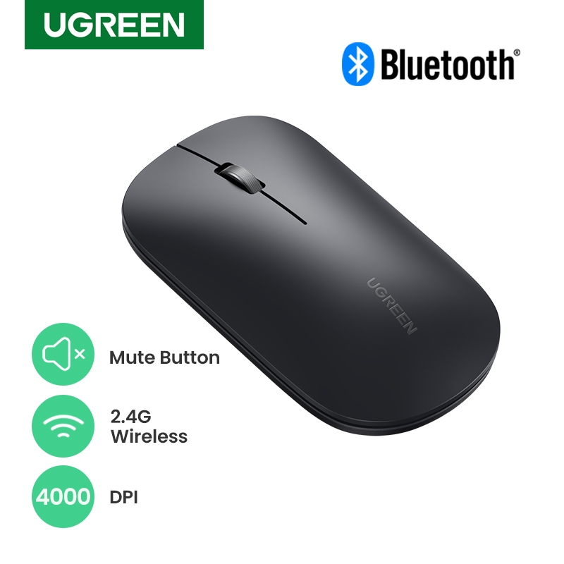 UGREEN Mouse 2.4G Wireless Bluetooth Dual Mode Silent Mouse 4000 DPI ...