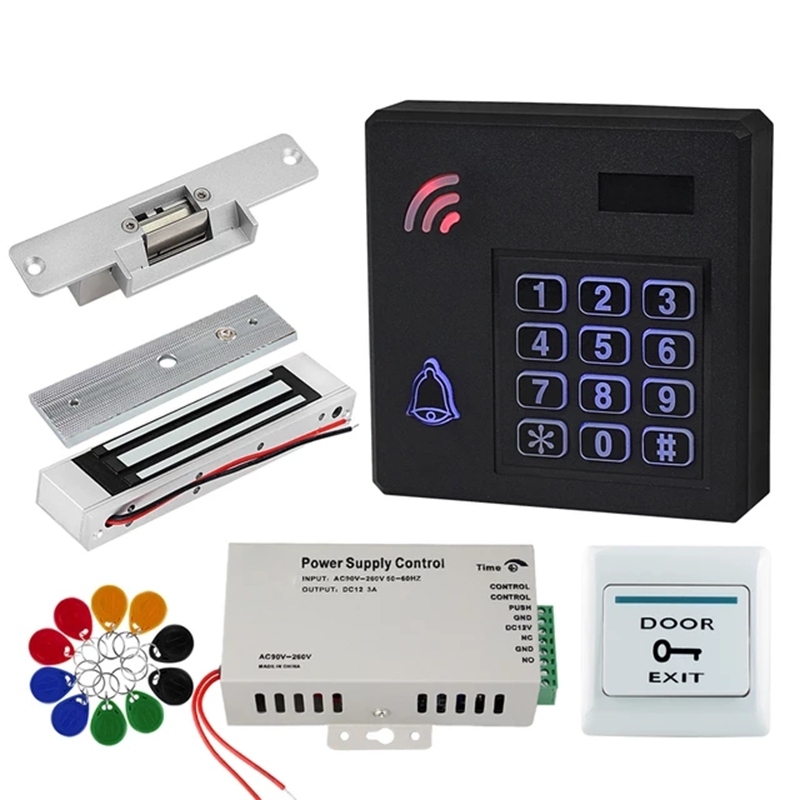 Door Access Control System Kit Set IP68 Waterproof RFID Keypad Reader ...