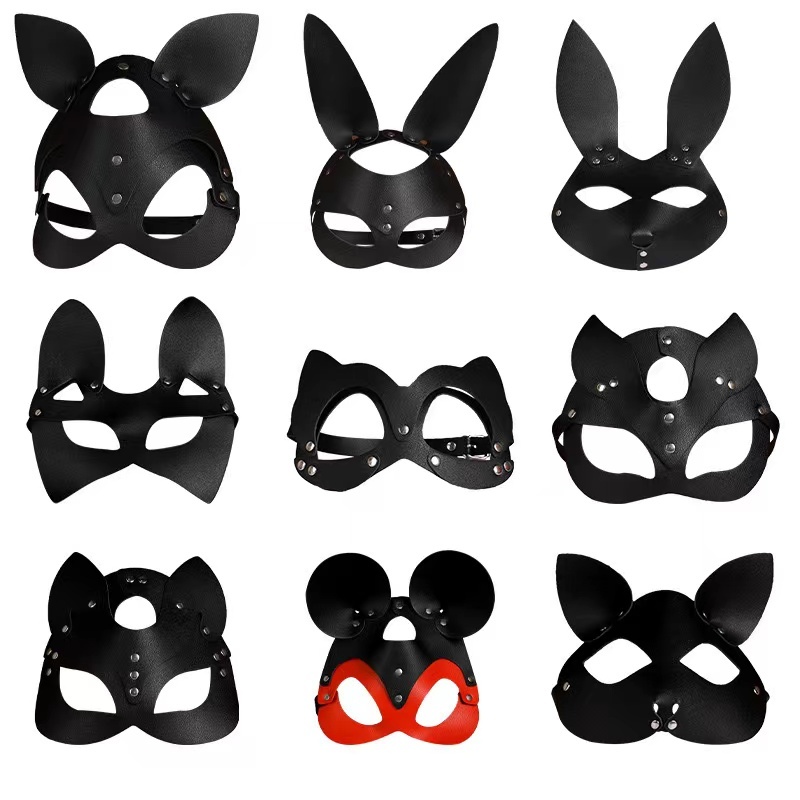 Cosplay Fox Mask Metal Tail Half Cat Mask Party Sexy Adult Halloween ...