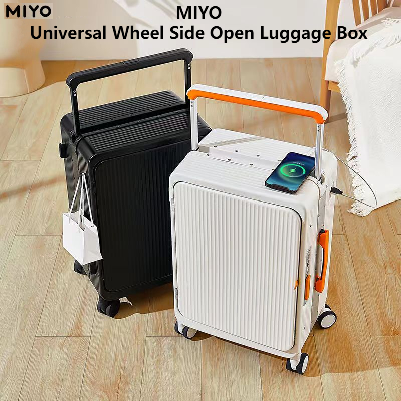 Miyoyoupin Universal Wheel Side Open Luggage Box Boarding Case Front ...