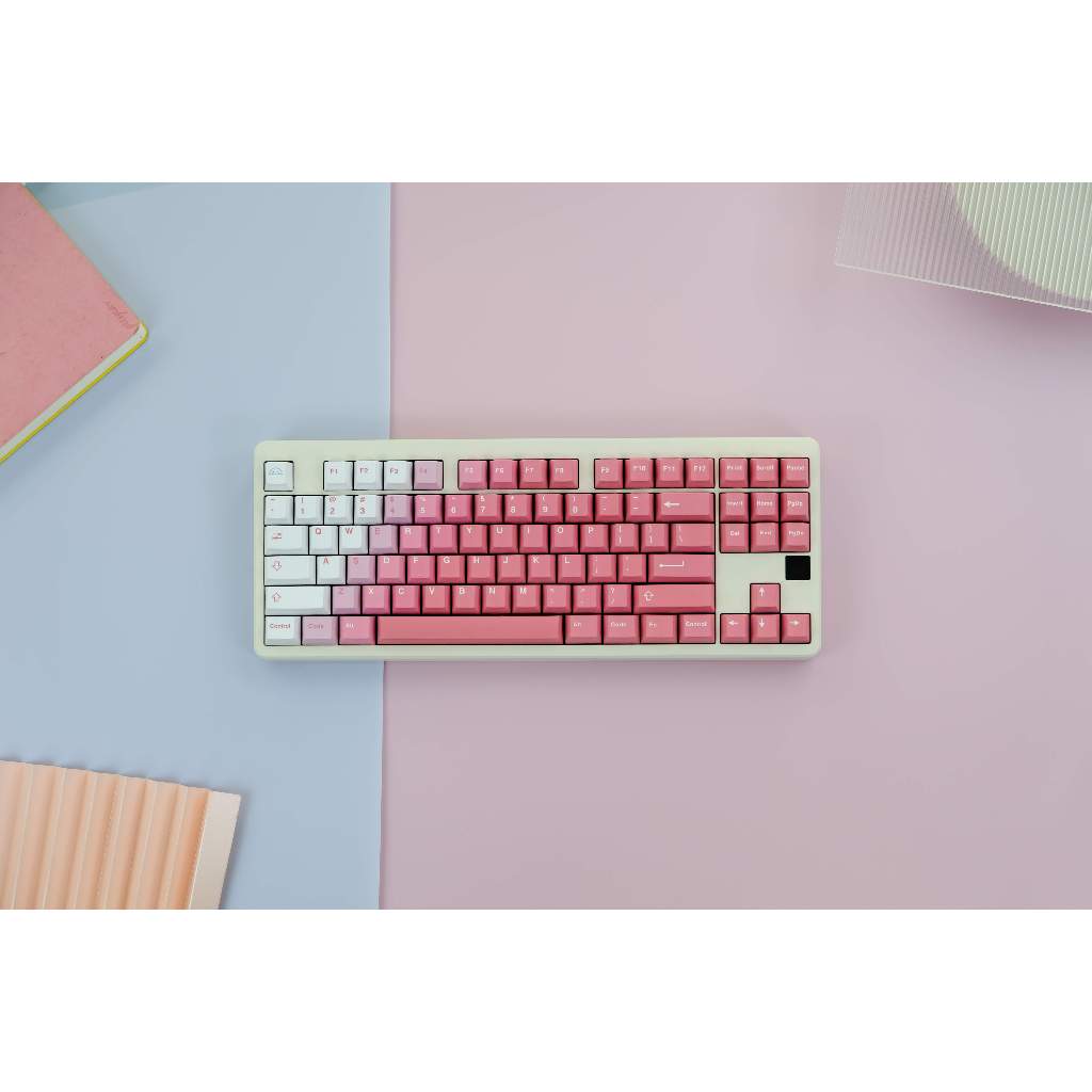 GMK Pink gradient Keycap 134 Keys PBT Material Cherry Profile DYE-SUB ...