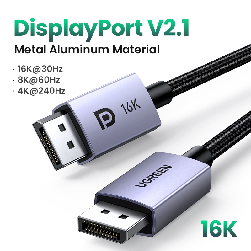 UGREEN DisplayPort 2.1 Cable 16K30Hz 8K60Hz High Speed 80Gbps ...
