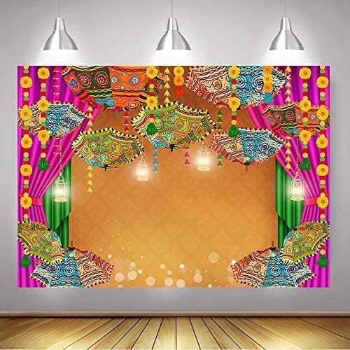 7x5ft Indian Traditional Photography Backdrop Mehndi Haldi Background ...
