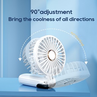 YIOMIO Mini Fan Portable Handheld Fan USB Rechargeable with Base ...