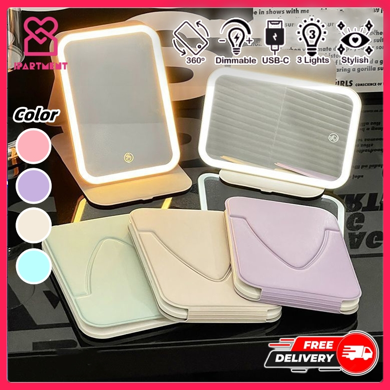 【SG STOCK】20*14cm Large LED Makeup Mirror with Light Adjustable ...