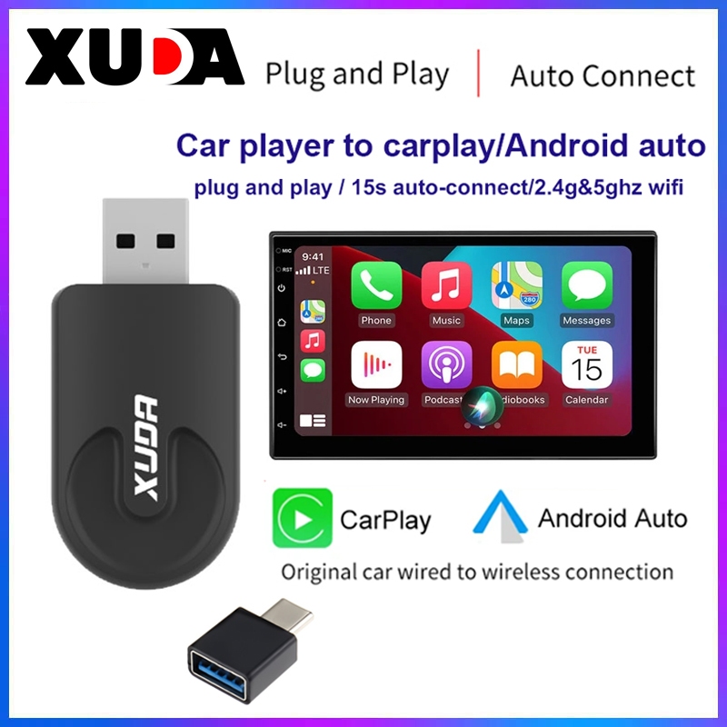 XUDA NEW Wireless CarPlay Android Auto Wireless Adapter Smart Mini Box ...