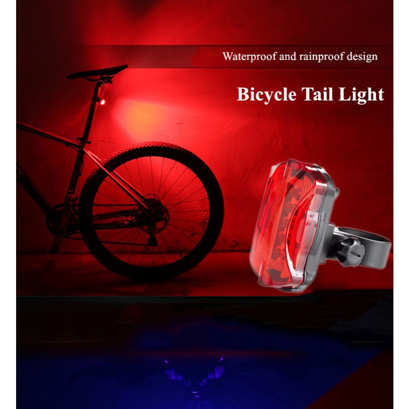 LED Rear light Bike Accessories Bicycle Tail Light 5 LED Bicycle Light ...