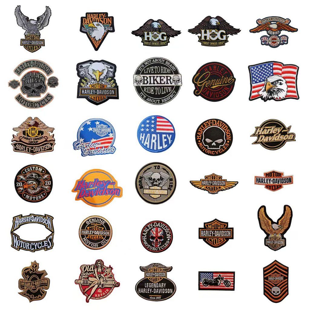 Custom Logo Harley-Davidson Motorcycles Iron-On Embroidery Patch Punk ...