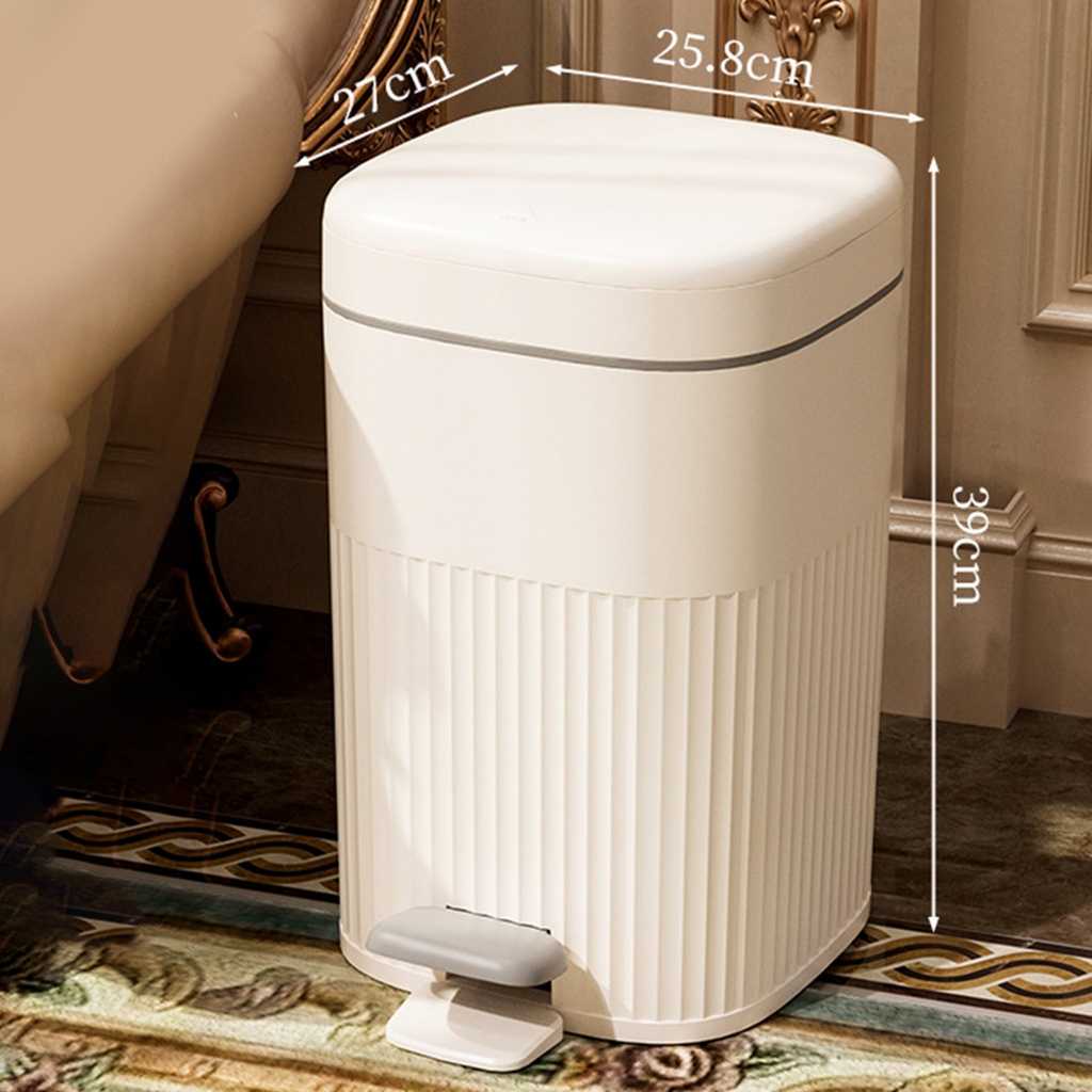 [ Foot Pedal Garbage Bin Rubbish Container Household Dustbin Step Trash ...