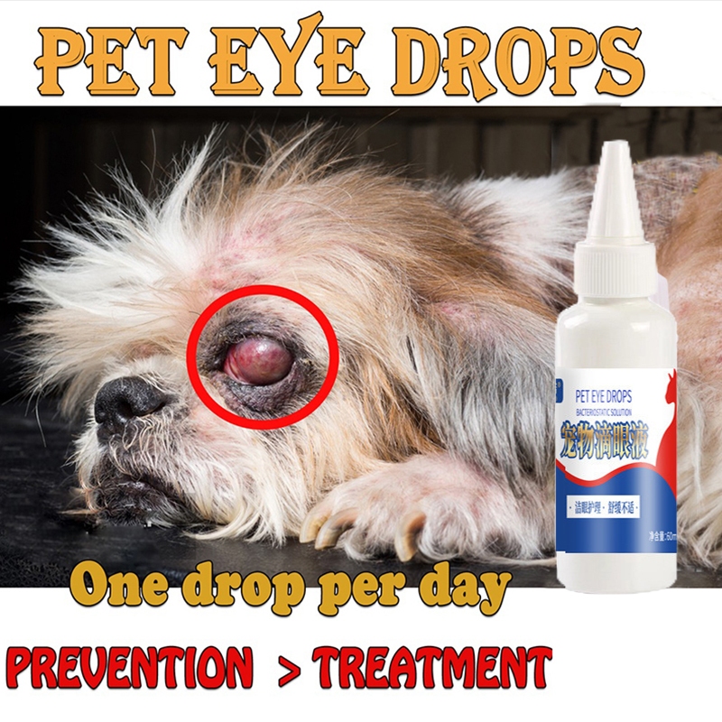 60ML Pet Eye Drop Dogs Cats Eyes Tear Stain Remover Dirt Eliminate Anti ...