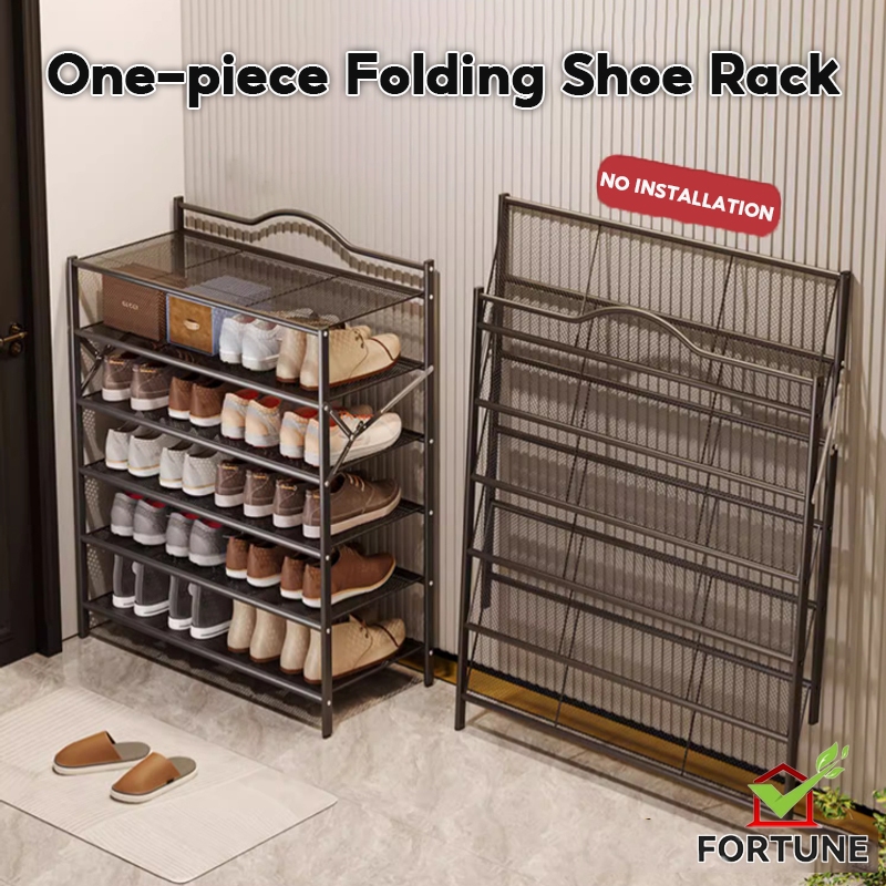 FORTUNE Installation-free Folding Shoe Rack Household Doorway Multi ...