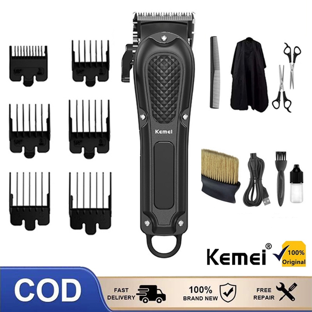 Kemei KM-1071 Men Professional Cordless LCD Digital Display Hair Clipper Trimmer Hair Cutting ...