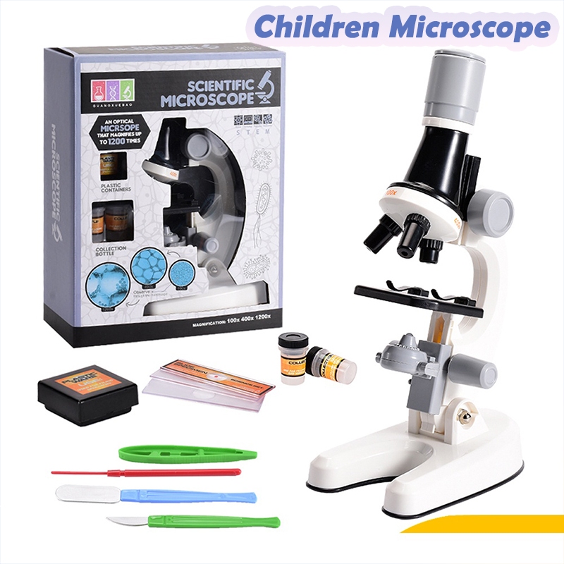 STEM Children's Microscope Kit | 1200X Magnification | Kids Educational ...