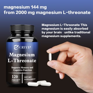 CREVIP L-Magnesium Threonate - Brain Health, Supports Memory and ...