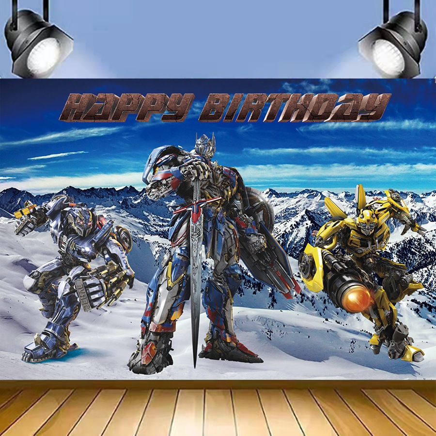 Transformers Birthday Banner Backdrop Custom Name Transformer Autobots ...