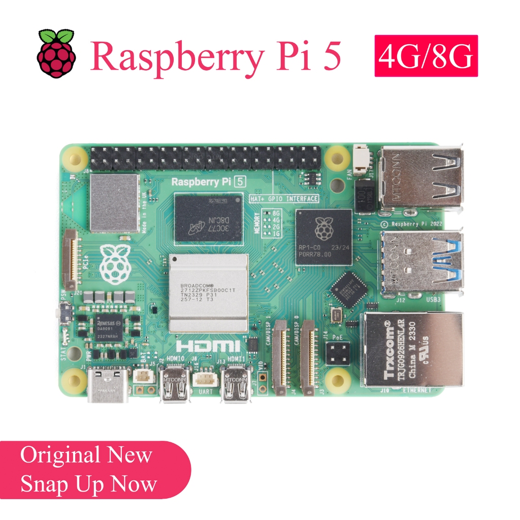 Raspberry Pi 5 Development Board RAM 4G 8G 4 Core CPU For DIY Kit ...