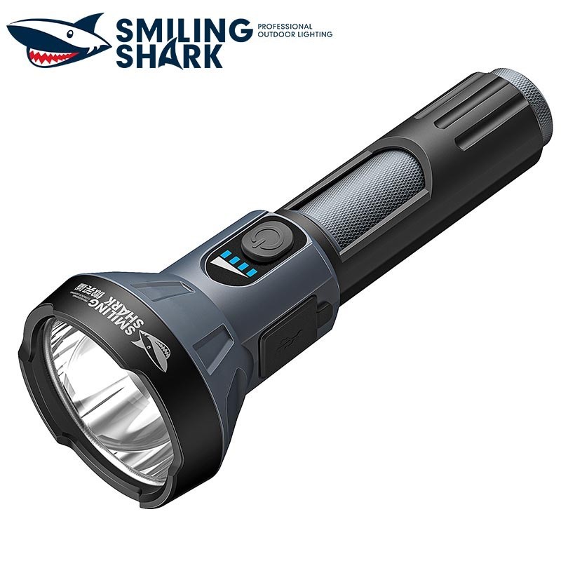 Smiling Shark SD0511 Led Torchlight Rechargeable Flashlight COB Super ...