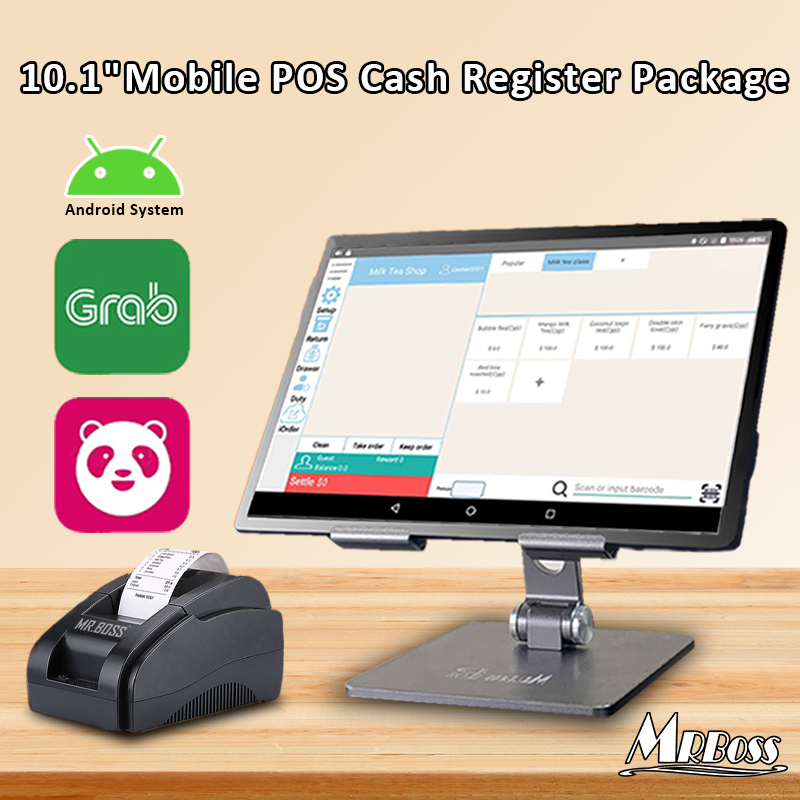 Mobile POS Till Cash Register 10.1” Tablet Receipt Printer Software for ...