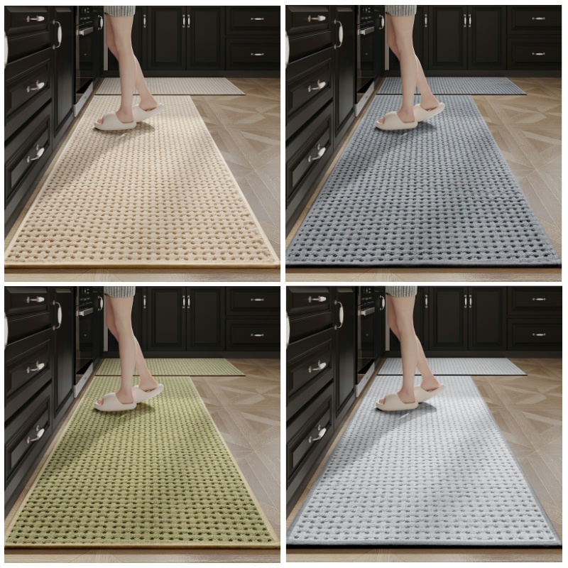 Kitchen mat,Blended material Japanese solid color floor mat,Size 45 ...