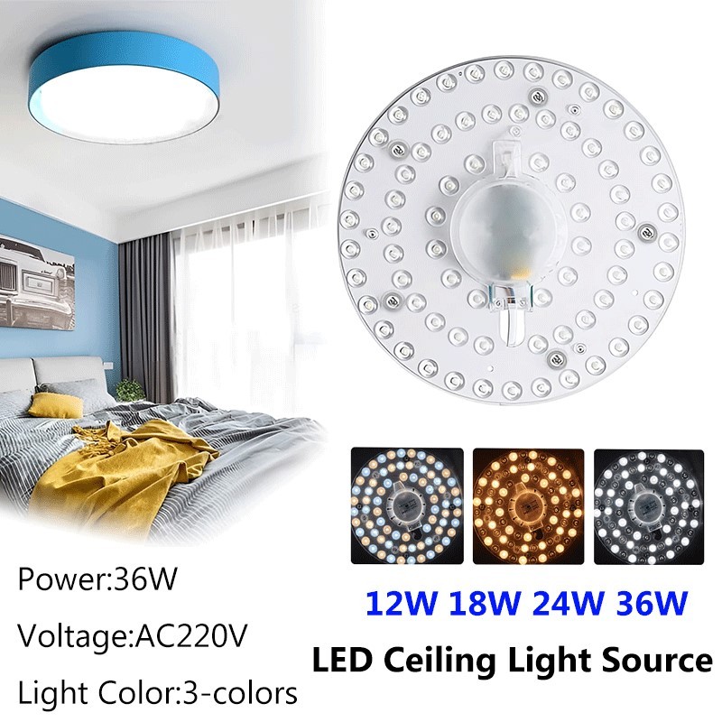 LED Ceiling Light Source Panel 12W 18W 24W 36W Circular Round Board AC ...