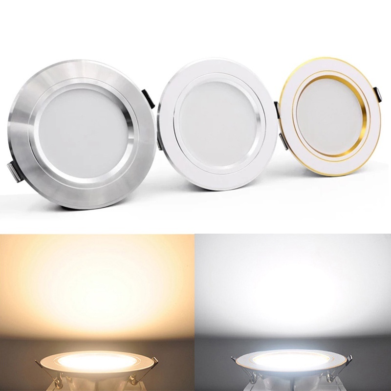 Round LED Recessed Ceiling Lights 5W 9W 12W 15W 18W Downlight AC 220V ...