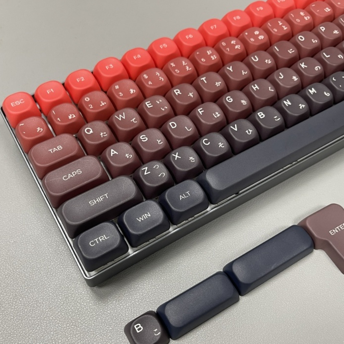 WOMIER PBT Keycaps 136 Keys Gradient Japanese Style Dye Sublimation MOA ...