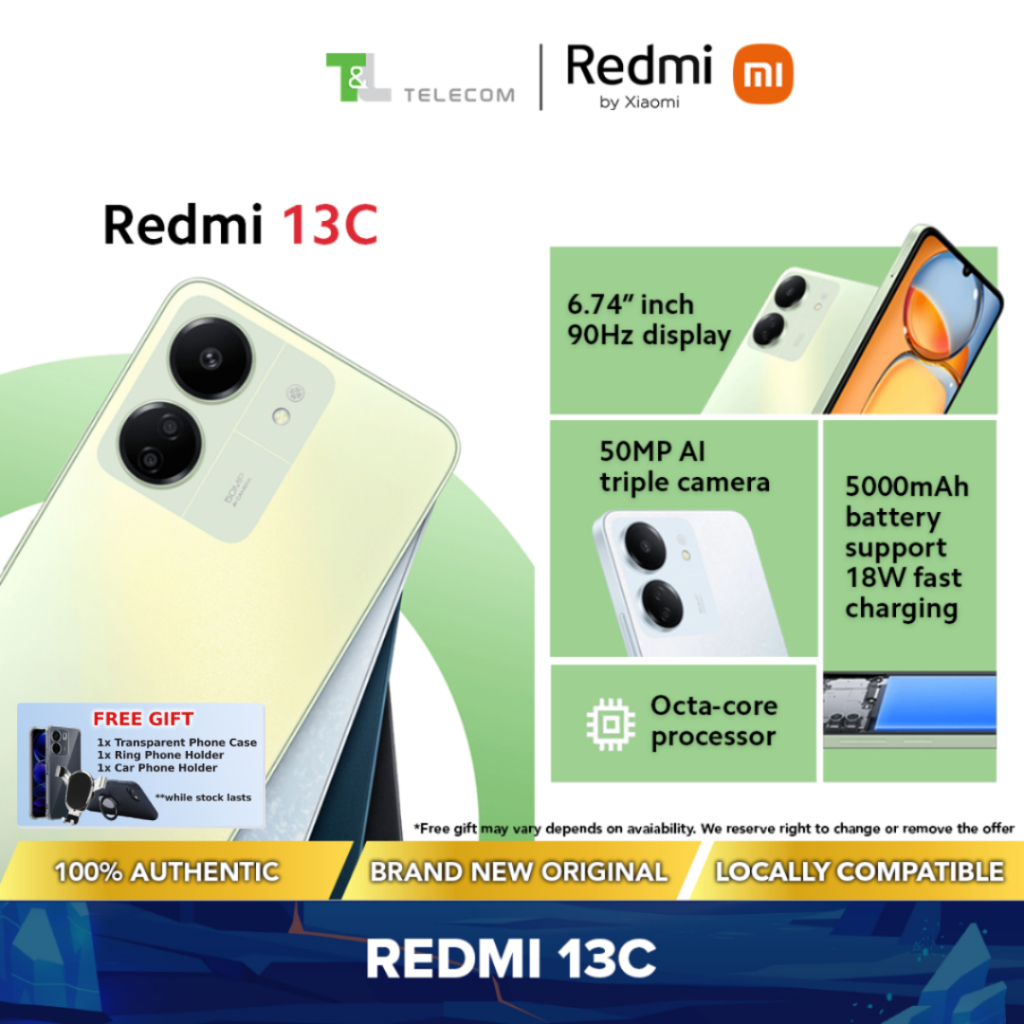 Xiaomi Redmi 13C 6+128GB Global Version Smartphones MediaTek Helio G85 ...