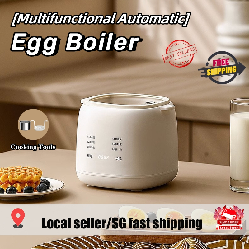 SG Stock Automatic Egg Cooker Electric Egg Boiler Multi-function Egg ...