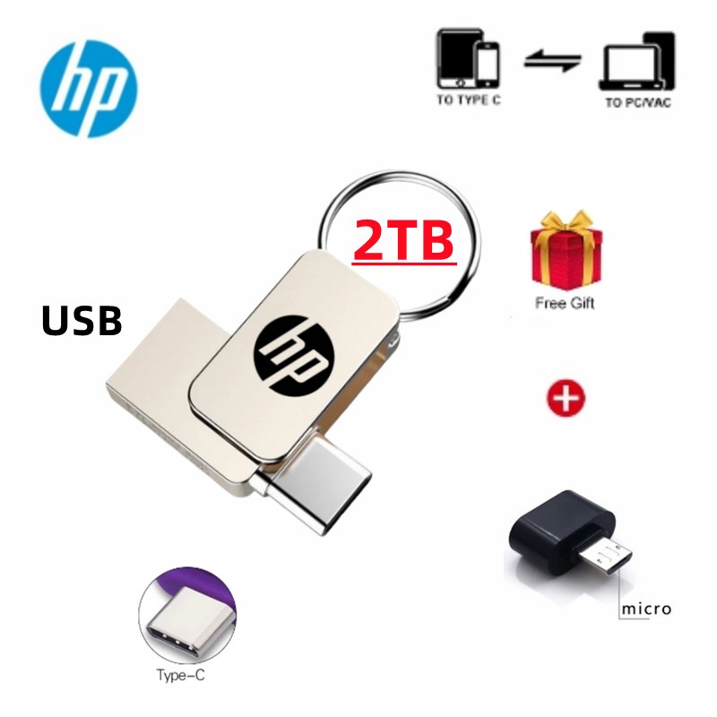 2TB USB flash disk OTG Type-C 32GB 64GB 256GB 512GB 1TB metal flash ...