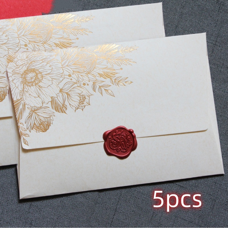5pcs thick special paper pearl paper envelope gift packaging envelope ...