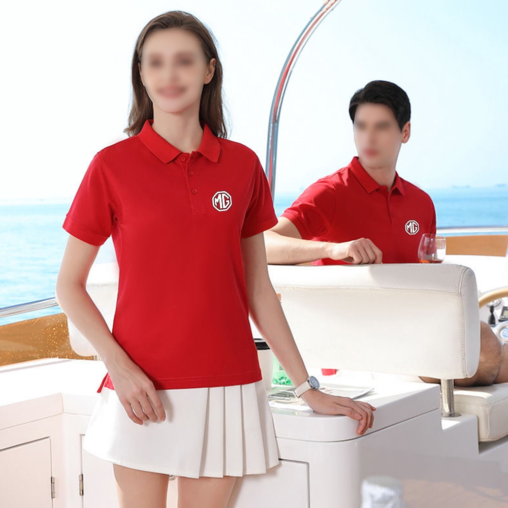 Car Work Uniform Short Sleeved Lapel Polo Collar T-shirt for MG MORRIS GARAGES 4S Car Shop ...