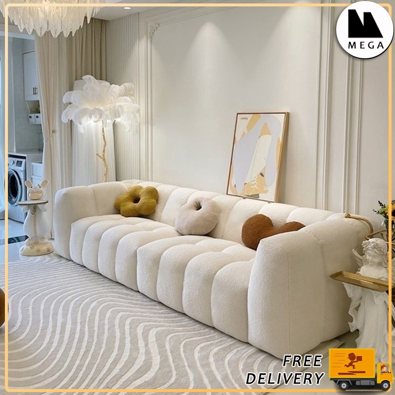 🇸🇬⚡ French-Style Cashmere Sofa Single Sofa 2 Seater Sofa 3 Seater Sofa ...
