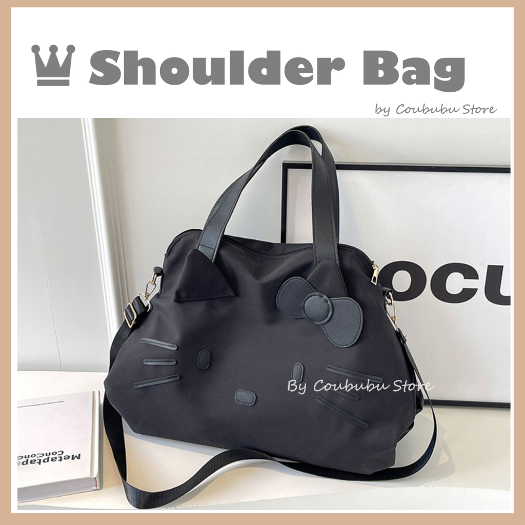 Coububu Japanese Ins HelloKitty Women Shoulder Bag Tote bag dumpling Bag Sling Bag Beg Canvas ...