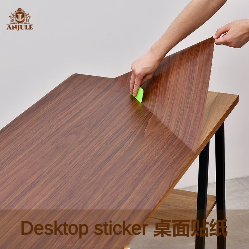 Desktop Sticker Waterproof Self-Adhesive Wallpaper Desk Cabinet Door ...