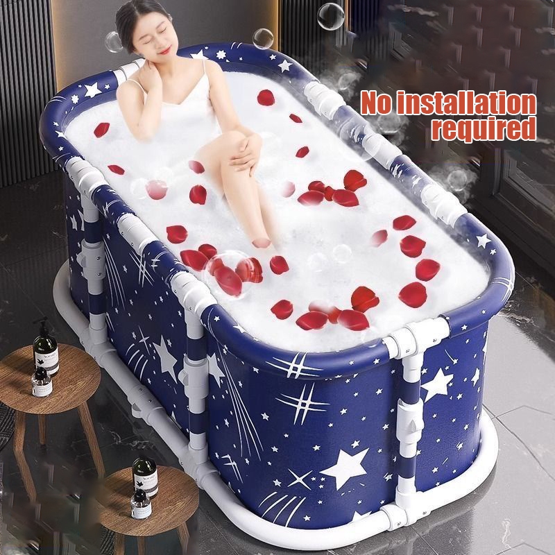 Folding bathtub small-sized adult bath bucket folding bath bucket ...