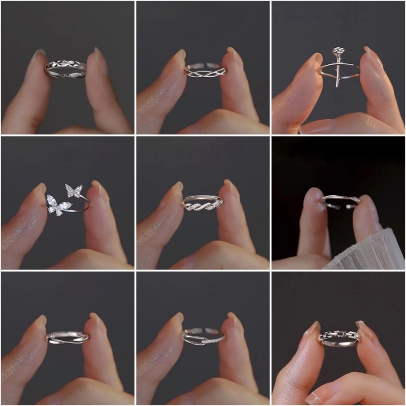 S925 Silver Open Adjustable Ring for Women COCOJEWELRY | Shopee Singapore