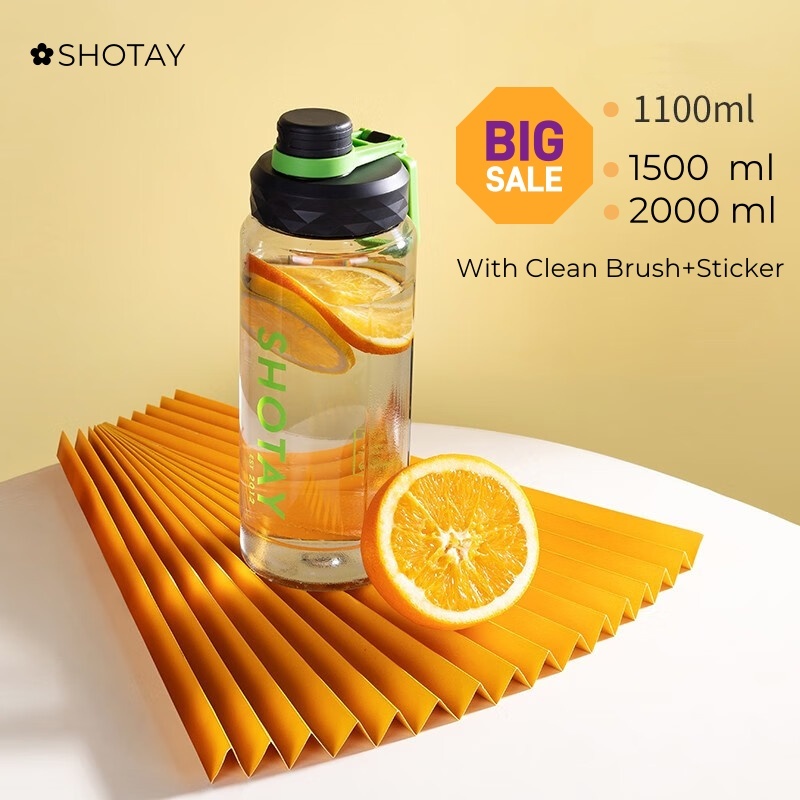 Shotay 1500/2000ml Capacities Portable BPA Free water Bottle for ...