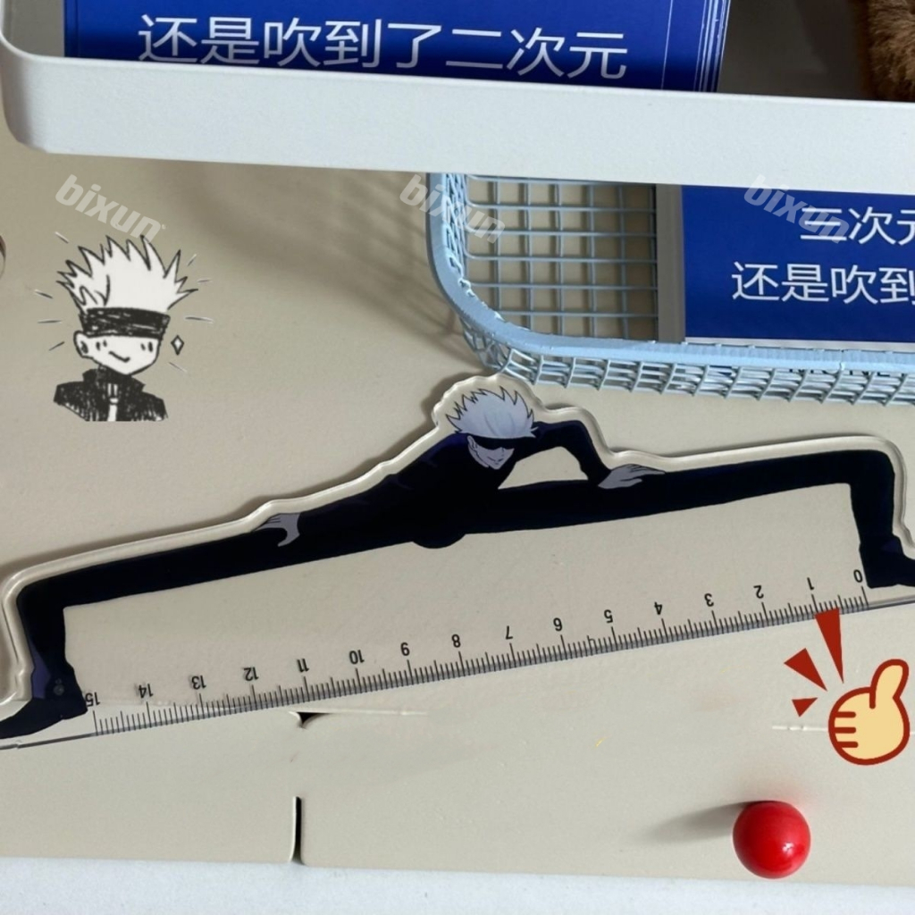 15cm Jujutsu Kaisen Gojo Satoru Straightedge Ruler Creative Anime Ruler ...