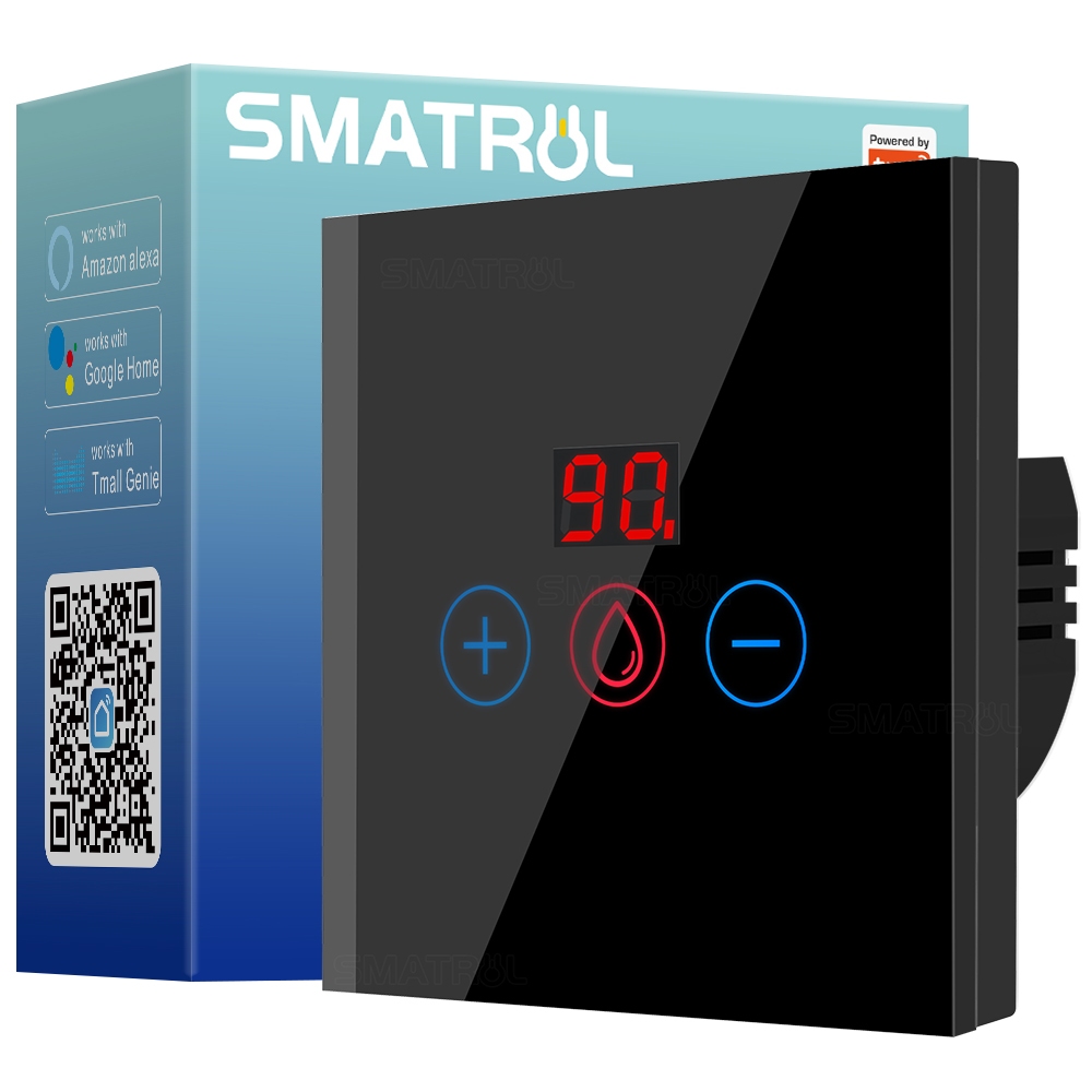 SMATRUL Smart WiFi 20A Power Monitor Boiler Water Heater Aircon Switch ...