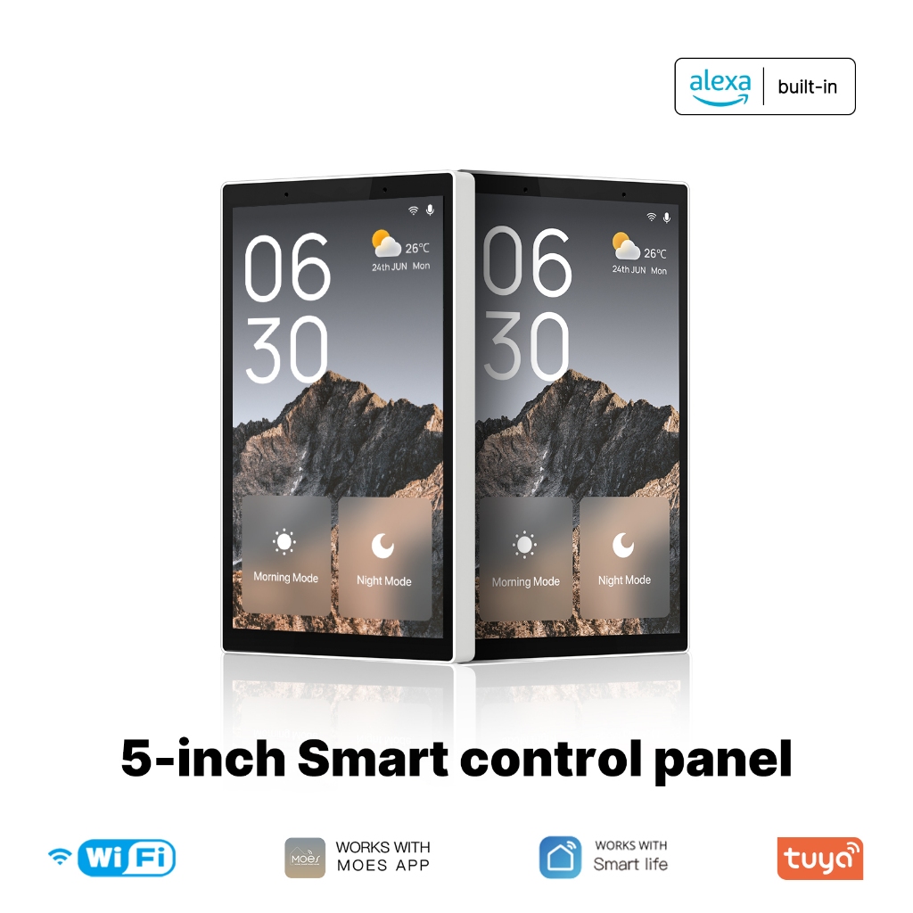 Tuya Wifi Smart 5-inch Touch Screen US Center Control Panel Voice ...