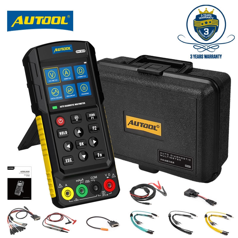 AUTOOL DM303 Automotive Diagnostic Multimeter Oscilloscope Two-in-One ...